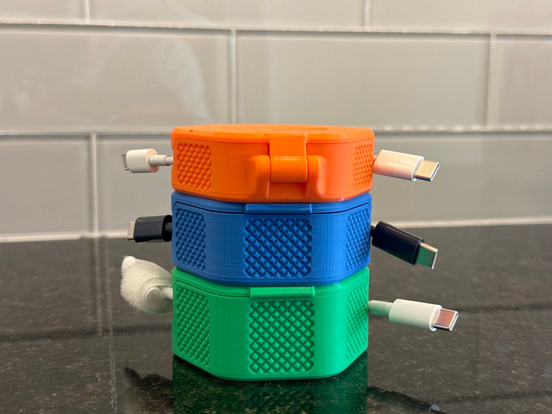 3D Printed Winding Cable Organizer | Tangle-free Cable Management ...