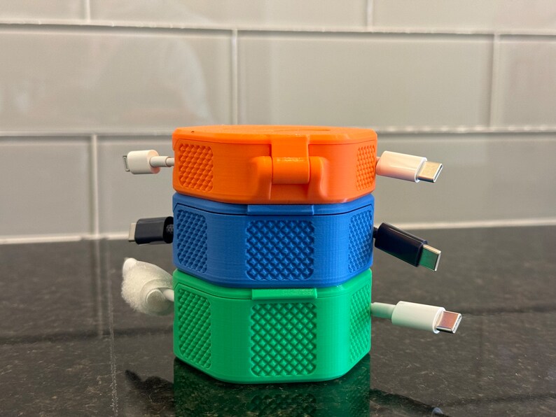 3D Printed Winding Cable Organizer | Tangle-free Cable Management ...