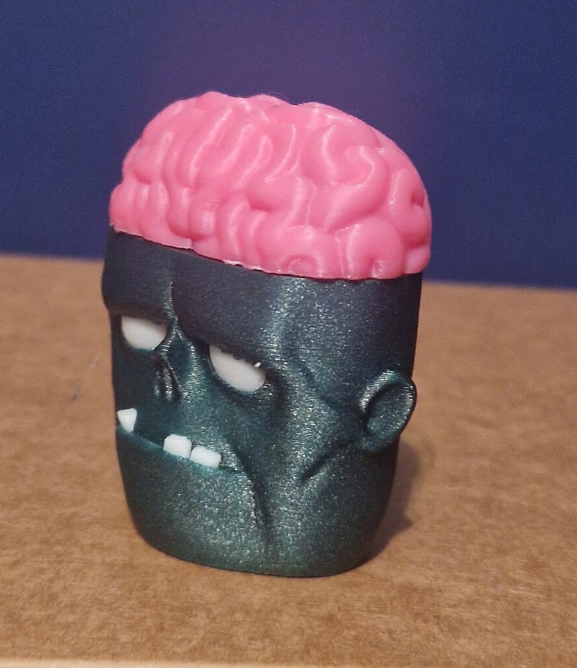 3D Printed AirPod Case - Metal Zombie Head - Green - for AirPod 2nd Gen ...