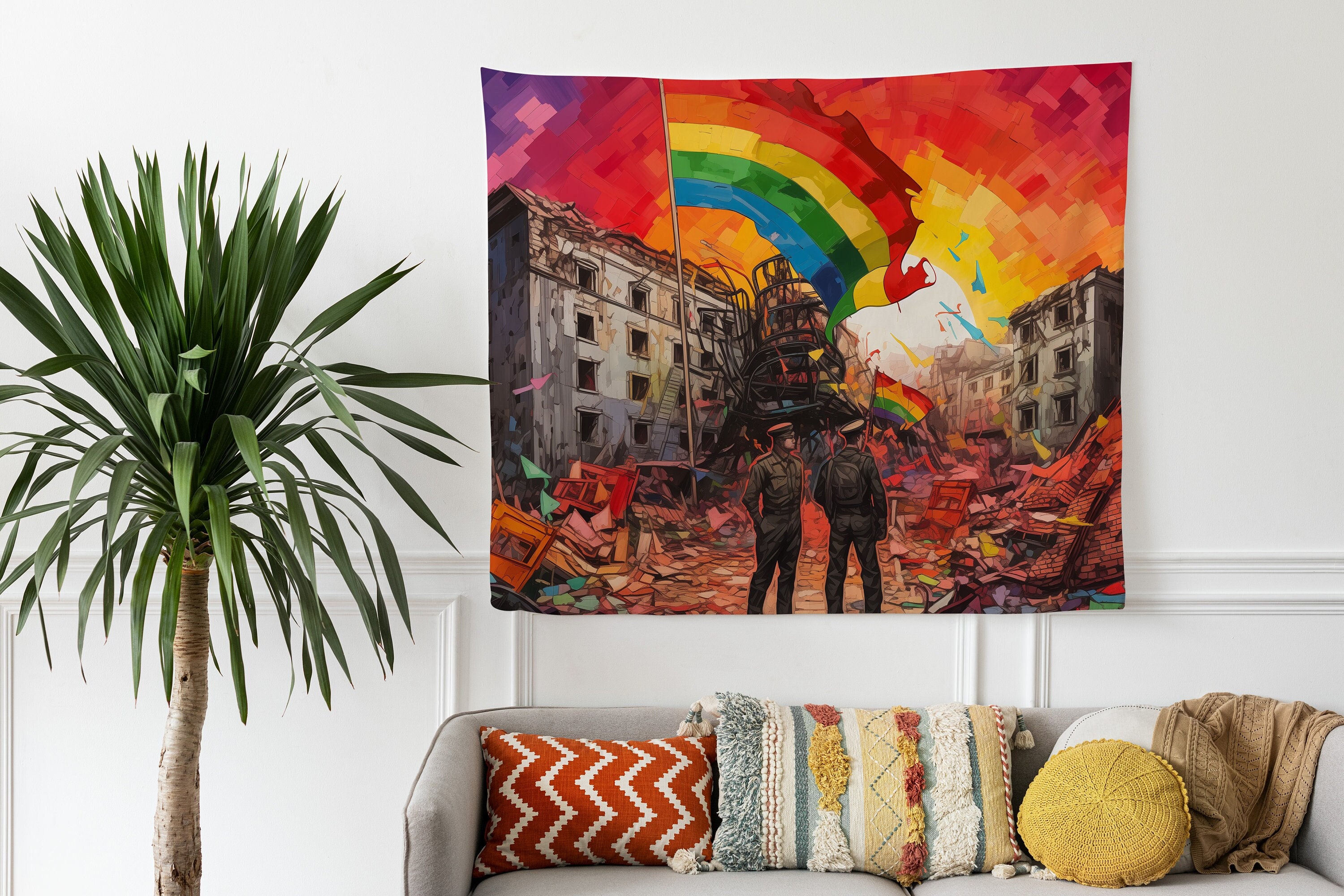 Symbol of Love and Resistance: Lgbt Lgbt Art Lgbt Tapestry - Etsy