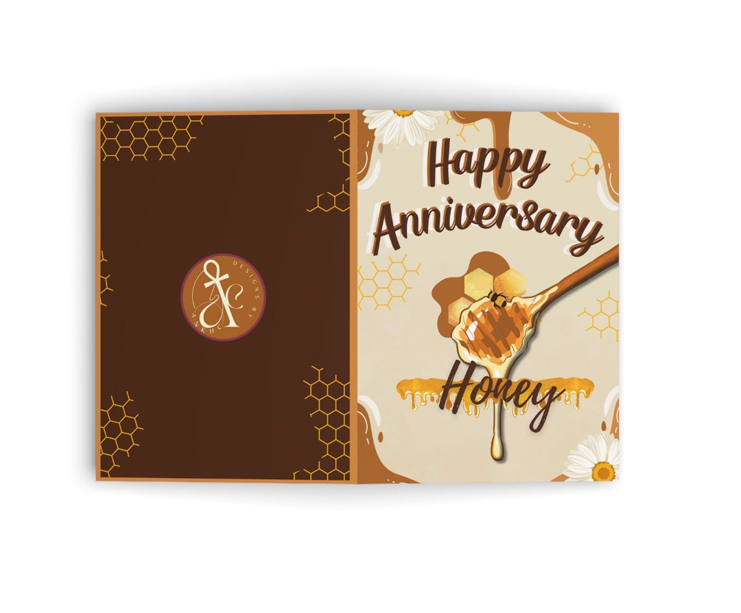 Happy Anniversary Honey Greeting Card (lover to Lover) - Etsy