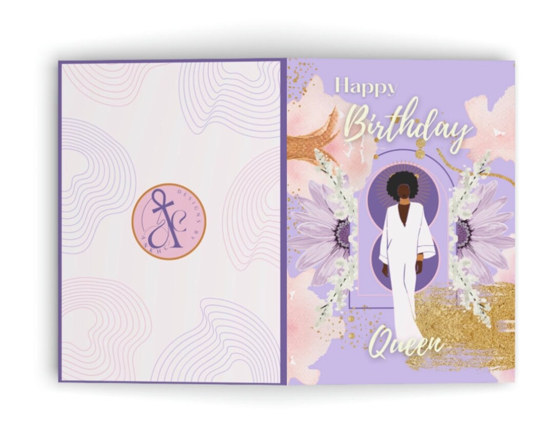 Happy Birthday Queen Greeting Card - Etsy
