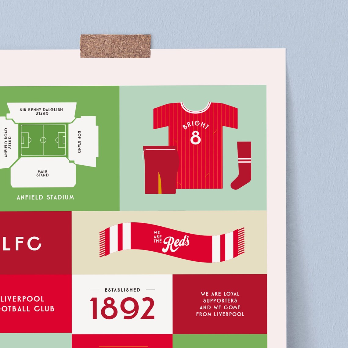 Liverpool FC Art Print | Gifts for Football Fans, Wall Art, Liverpool ...