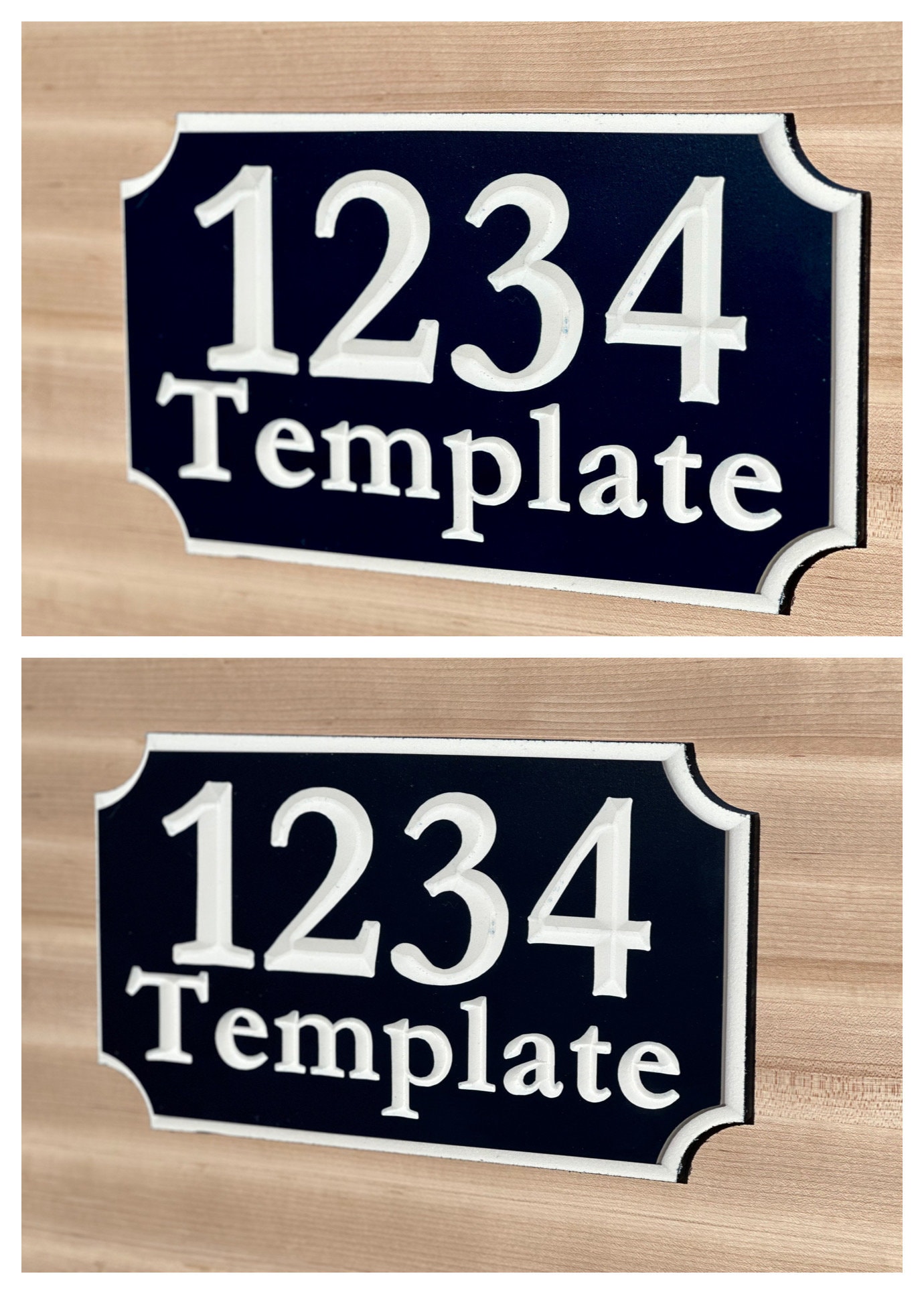 House Number Signs V Carved and Custom - Etsy