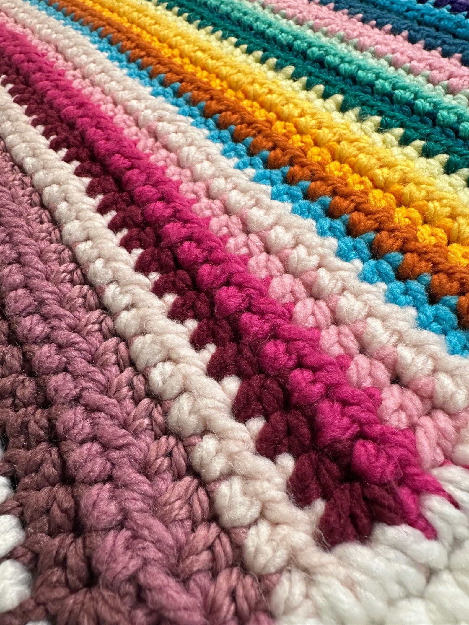 Handmade Crochet Mexican Serape, Style, Baby Blanket, Throw, Warm Cozy ...