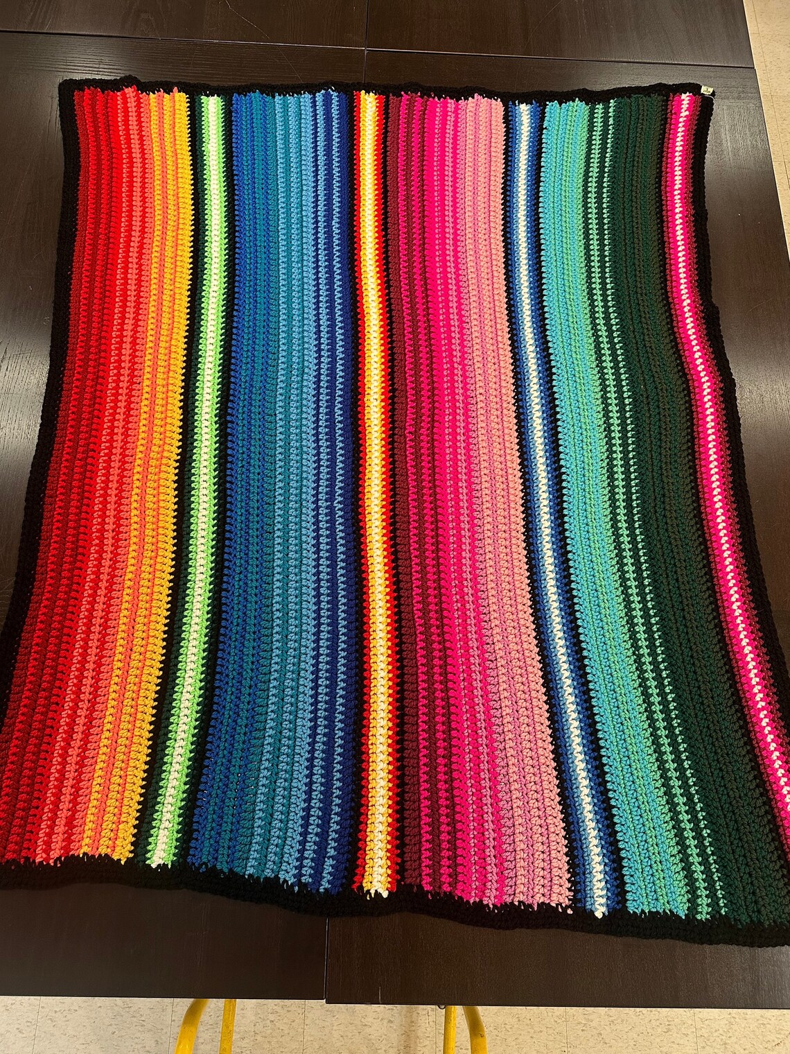 Handmade, Crocheted, Mexican Style Throw, Serape, Warm and Heavy ...