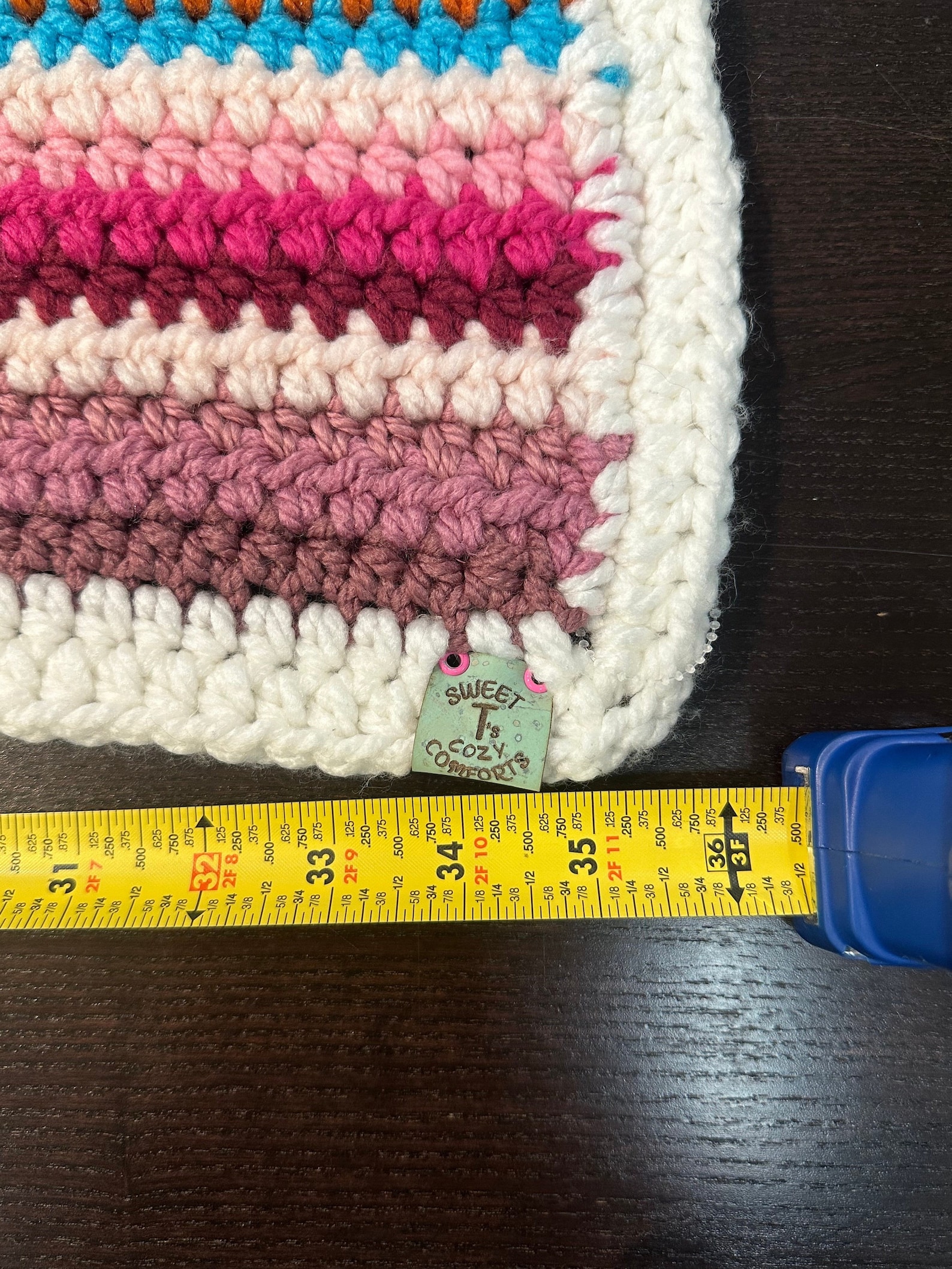 Handmade Crochet Mexican Serape, Style, Baby Blanket, Throw, Warm Cozy ...