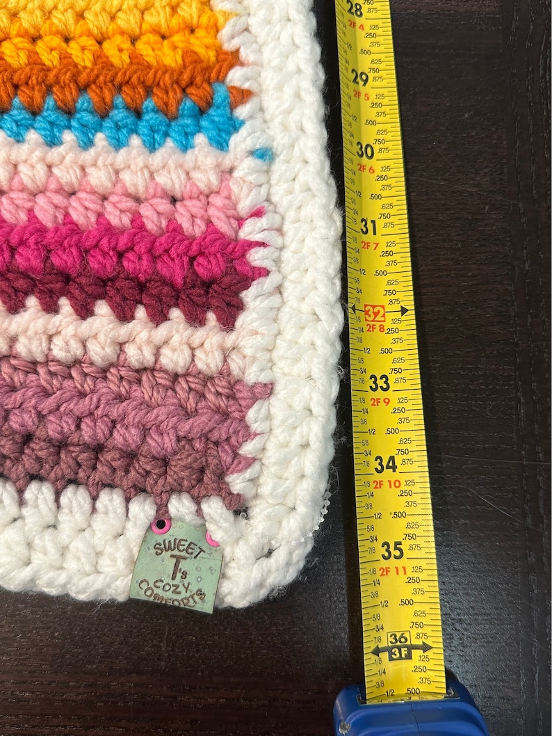 Handmade Crochet Mexican Serape, Style, Baby Blanket, Throw, Warm Cozy ...