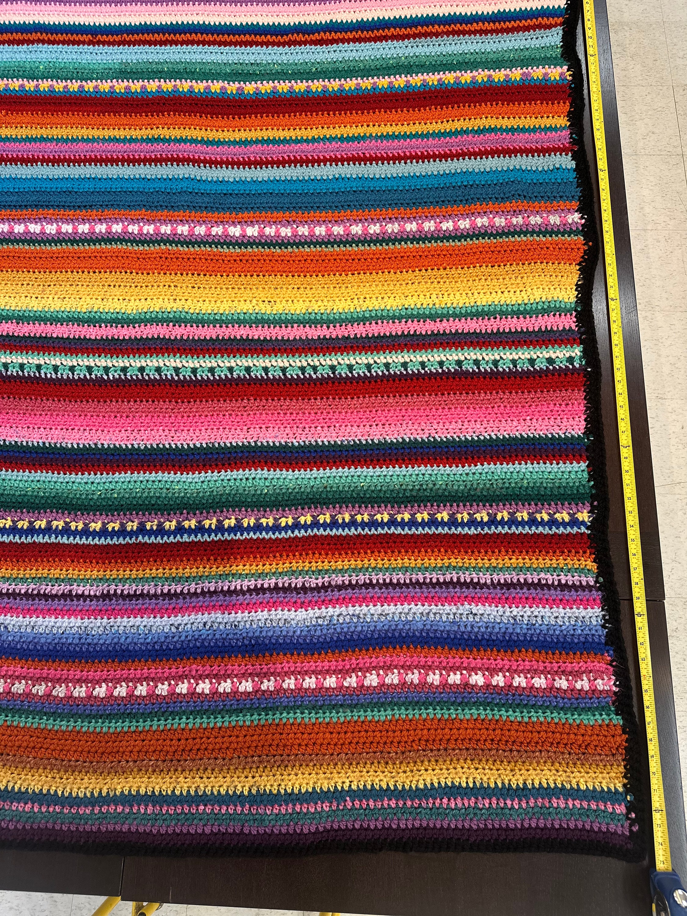 Handmade Crocheted Serape Blanket: Multi-colored Mexican Style - Etsy