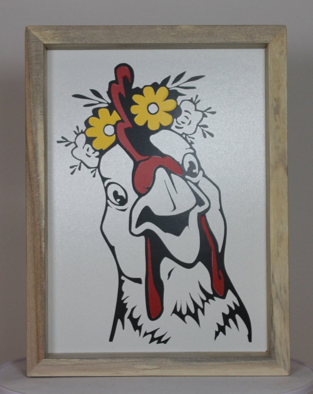 Chicken With Flowers Southern Snarky Sign 6.25 X 8.25 X 1.375 Framed ...