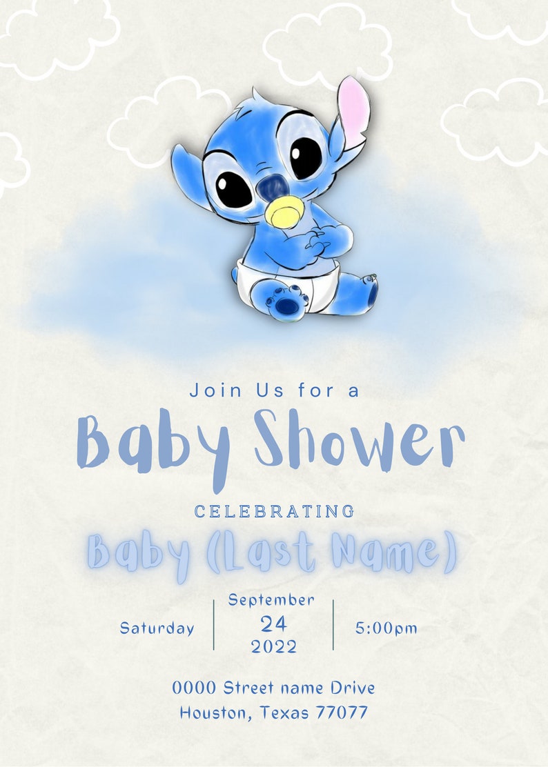 Stitch Themed Baby Shower - Etsy