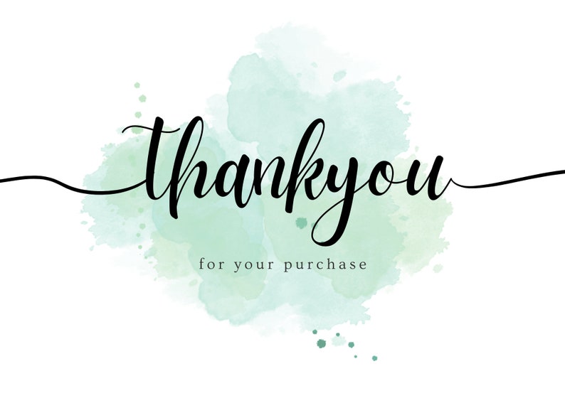 Thank You for Your Purchase Cards - Etsy