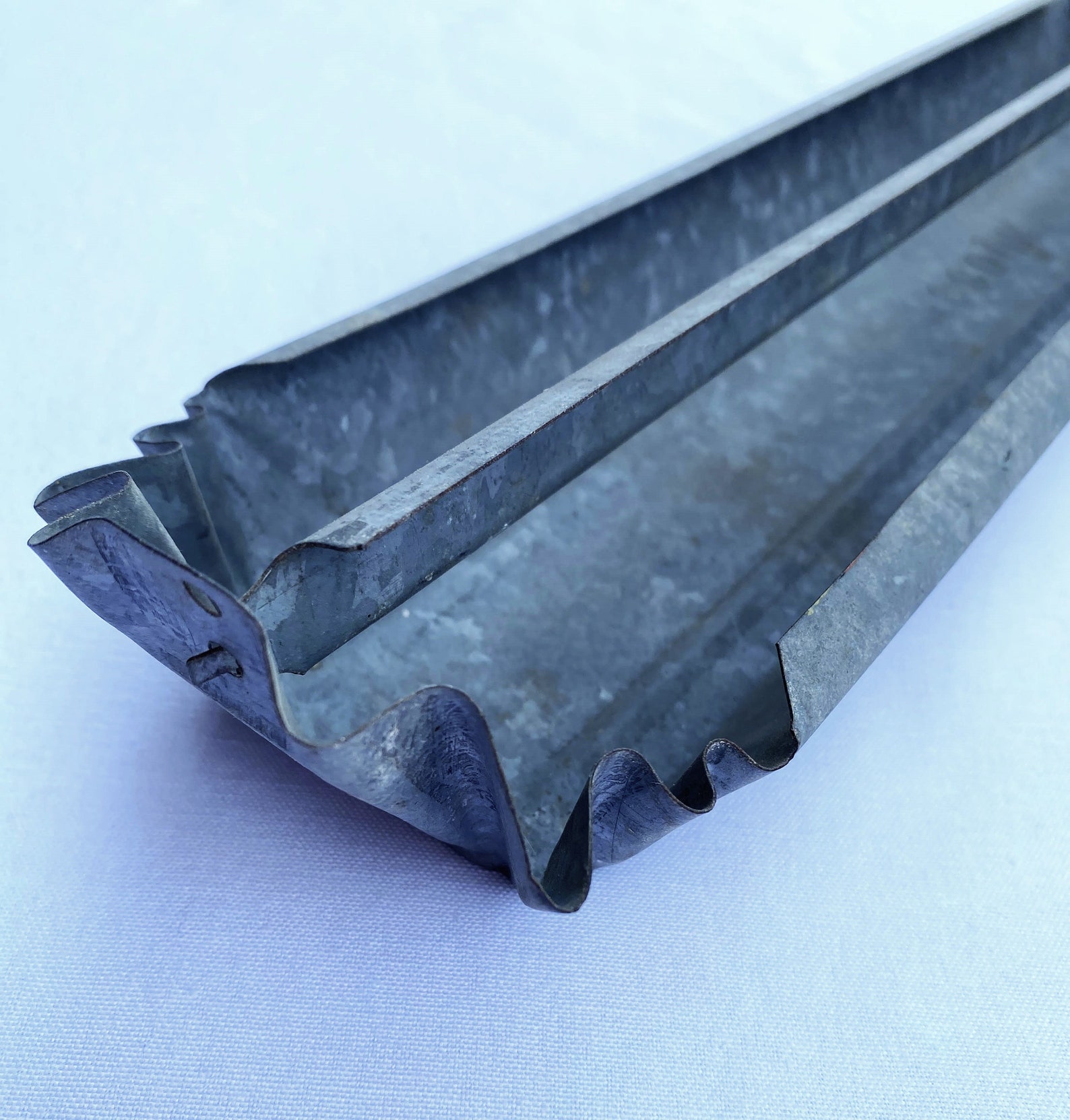 Authentic HUDSON Chicken Feeder Farm Trough Planter Zinc Plated Metal ...