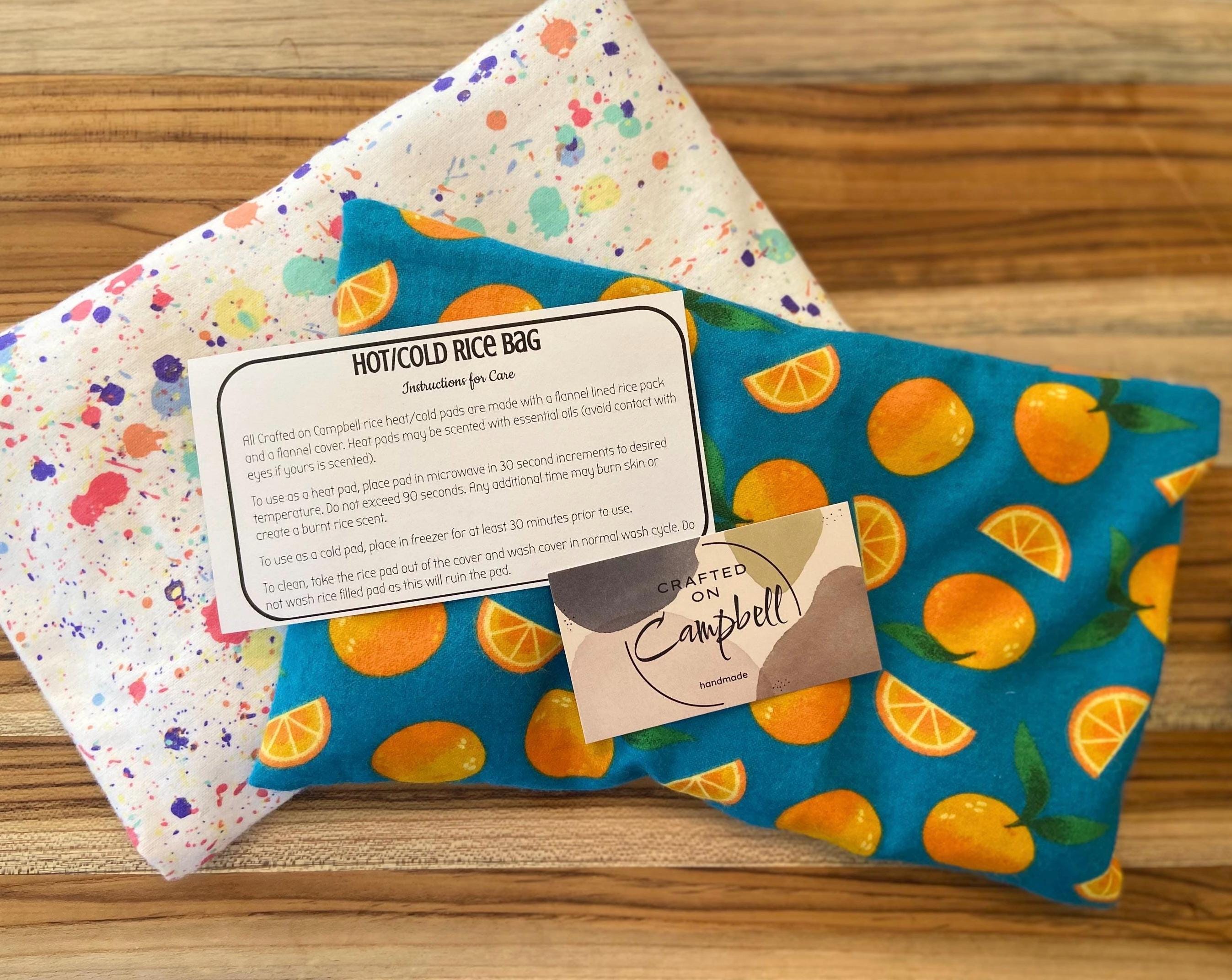Microwaveable Hot/cold Rice Pad With Washable Cover - Etsy