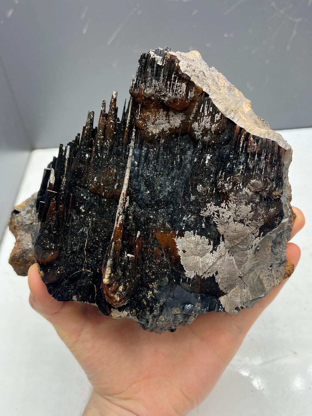 Museum Quality, Very Showy Limonite and Specularite on Stalactite ...
