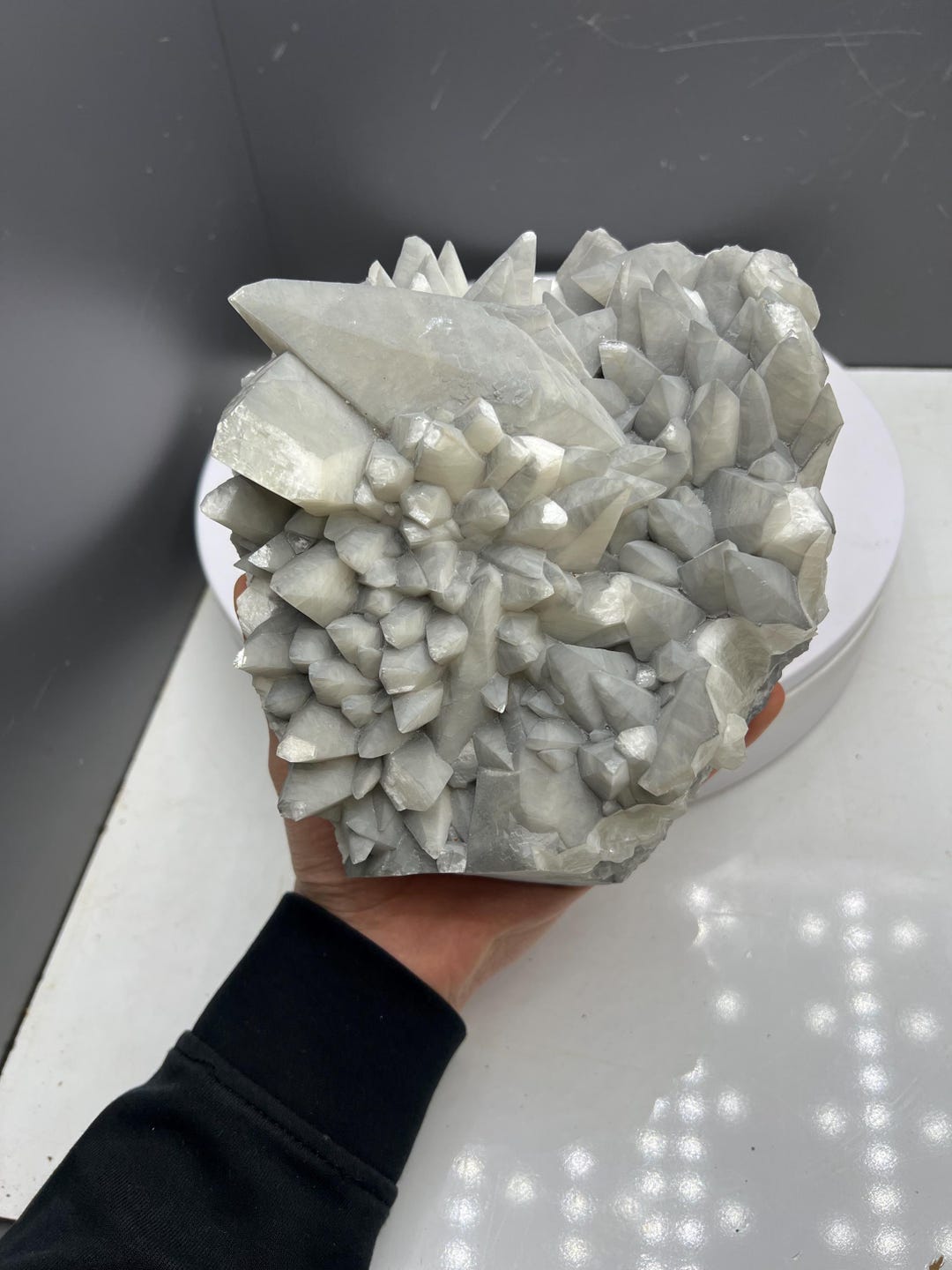 Extra Large Gray Crystal Calcite - Etsy UK