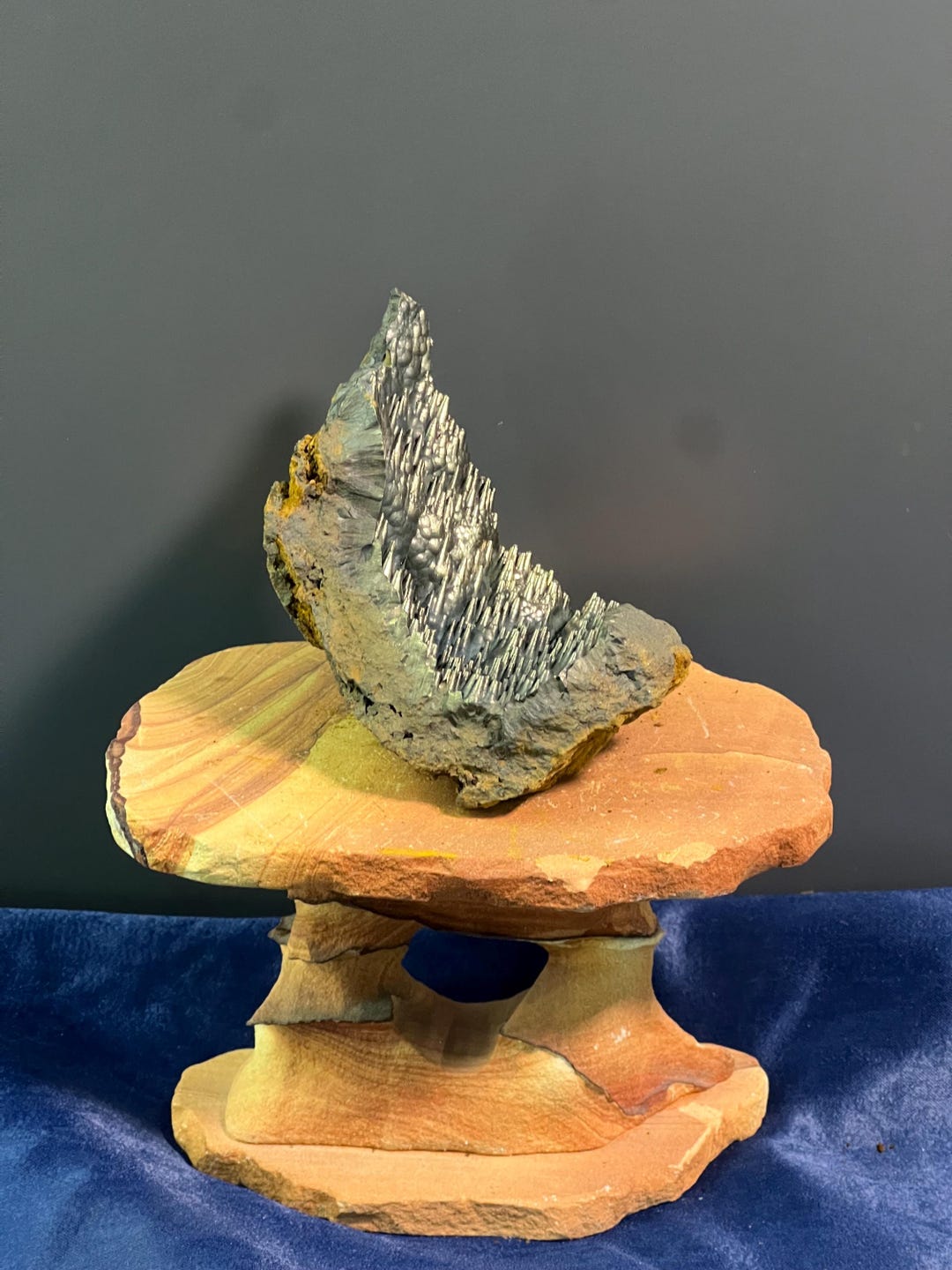 Museum Quality! Very Showy and Special Golden Color Stalactite Goethite ...