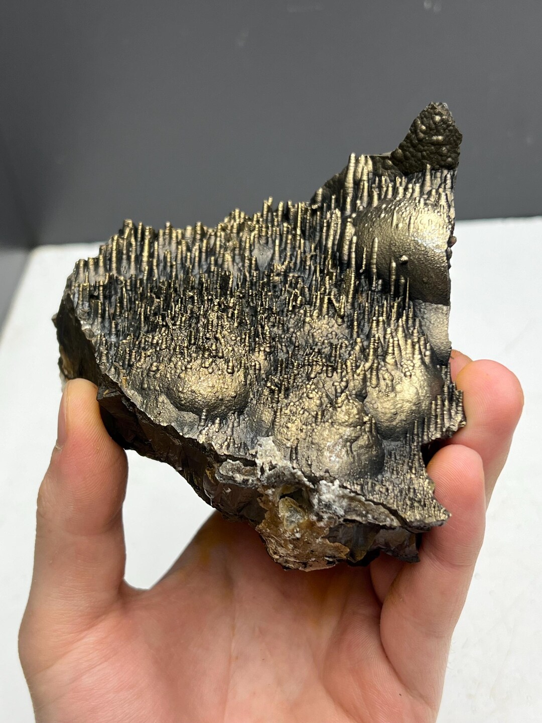Museum Quality, Very Showy Golden Color Stalactite Goethite, Special ...