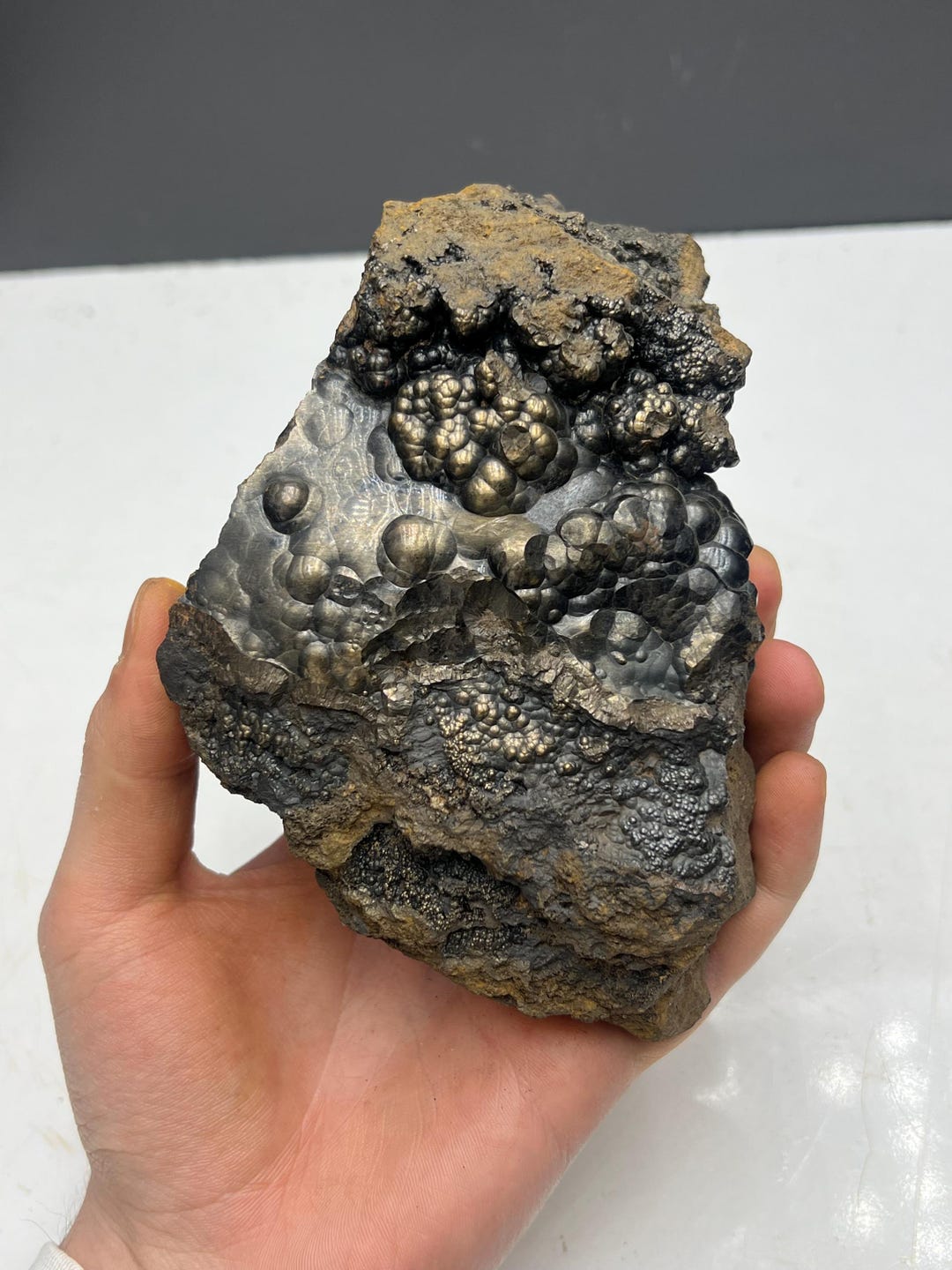 Museum Quality, Very Special Golden Color Botryoidal Hematite, Special ...