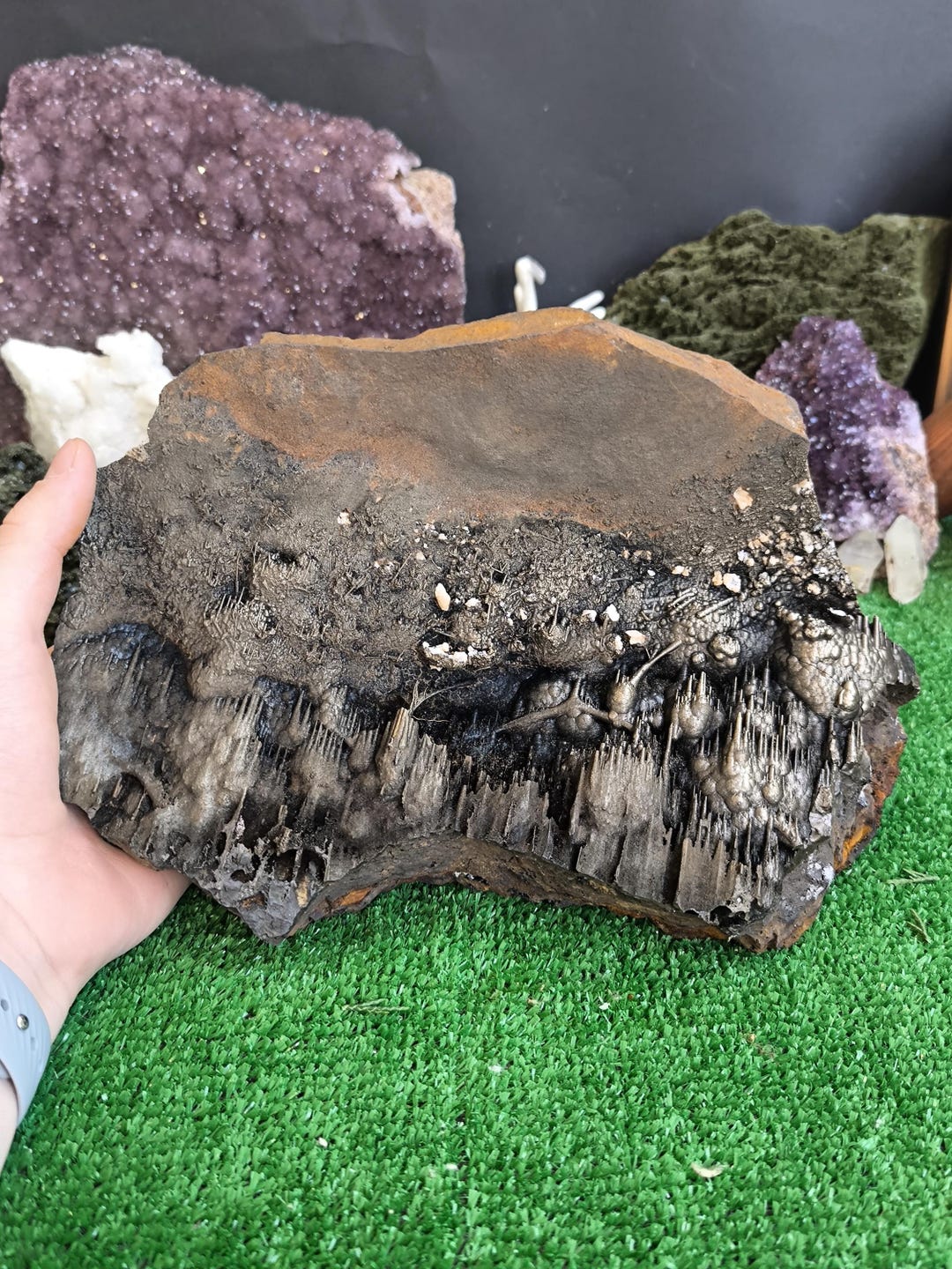 6,6KG Museum Quality Big Golden Color Stalactite Hematite, Special ...