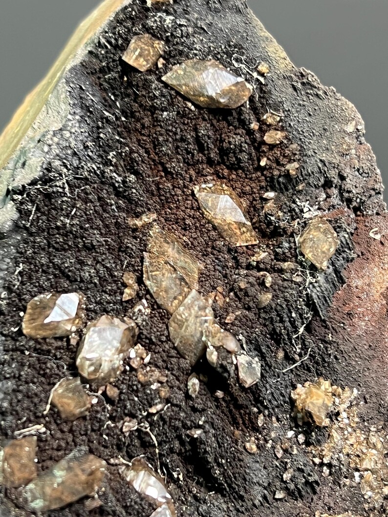 Museum Quality, Unique Specimen, Crystal Barite and Limonite With ...