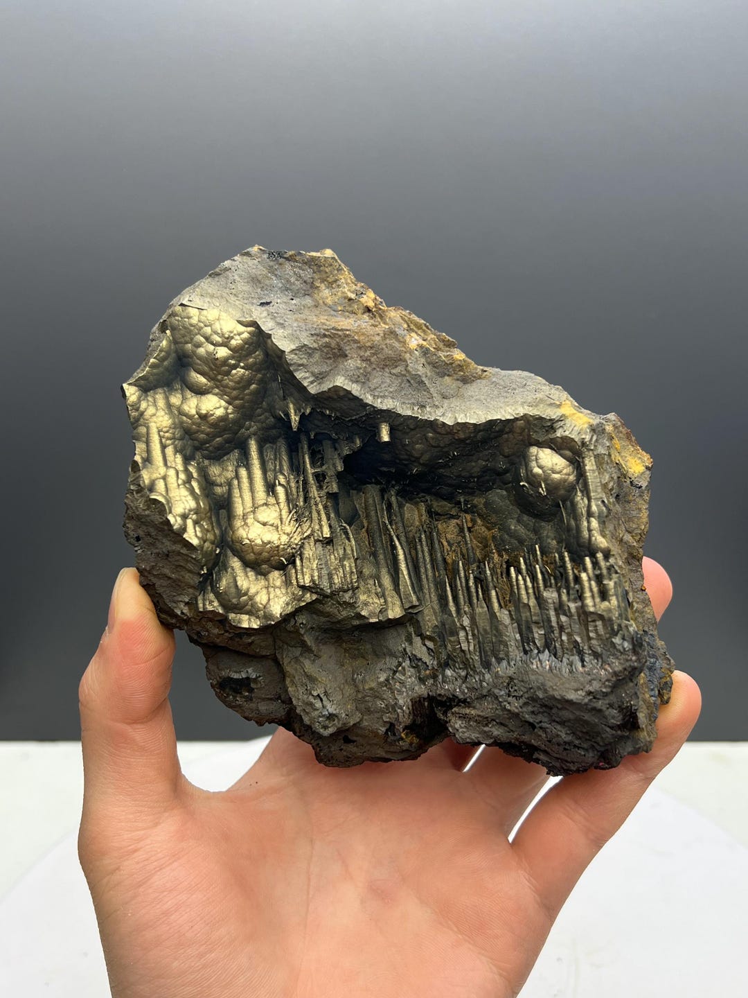 Museum Quality! Showy Golden Color Stalactite Goethite, for Special ...