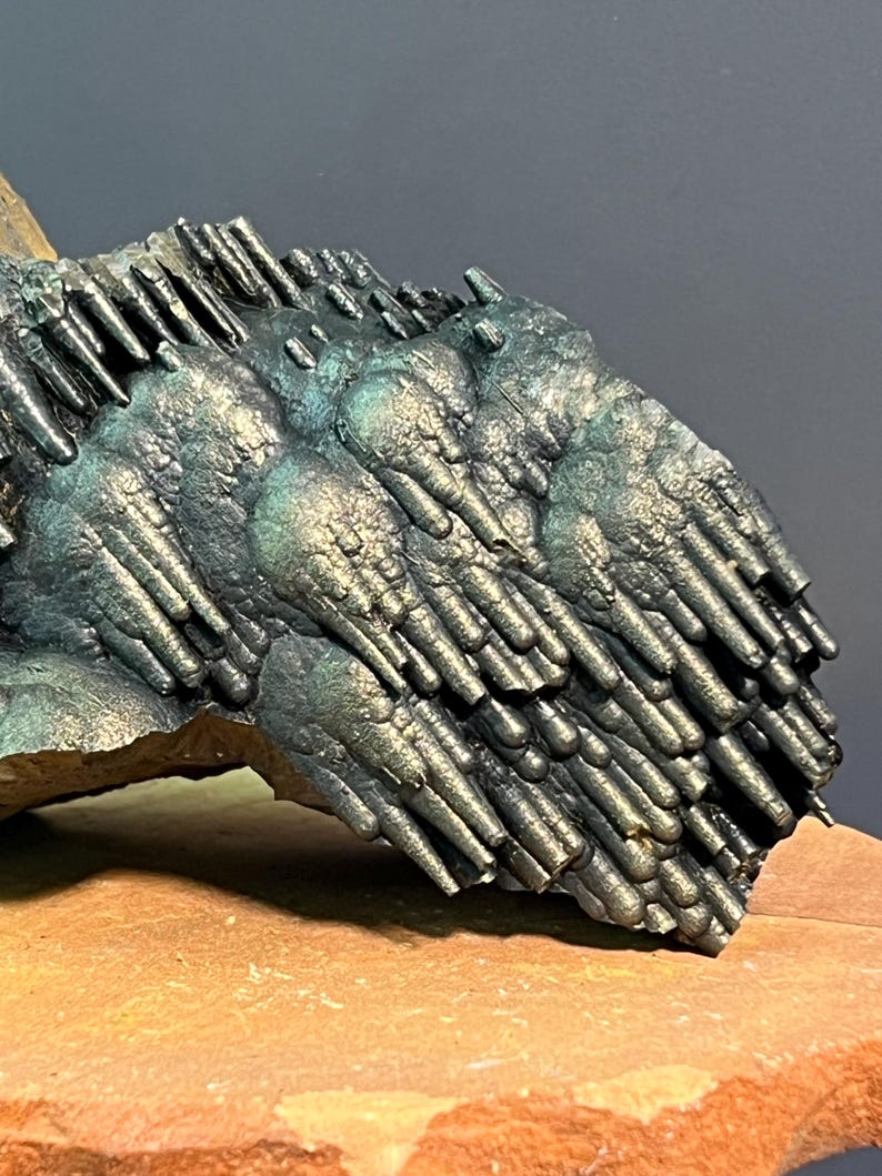 Museum Quality! Showy and Unique Golden Color Stalactite Goethite ...