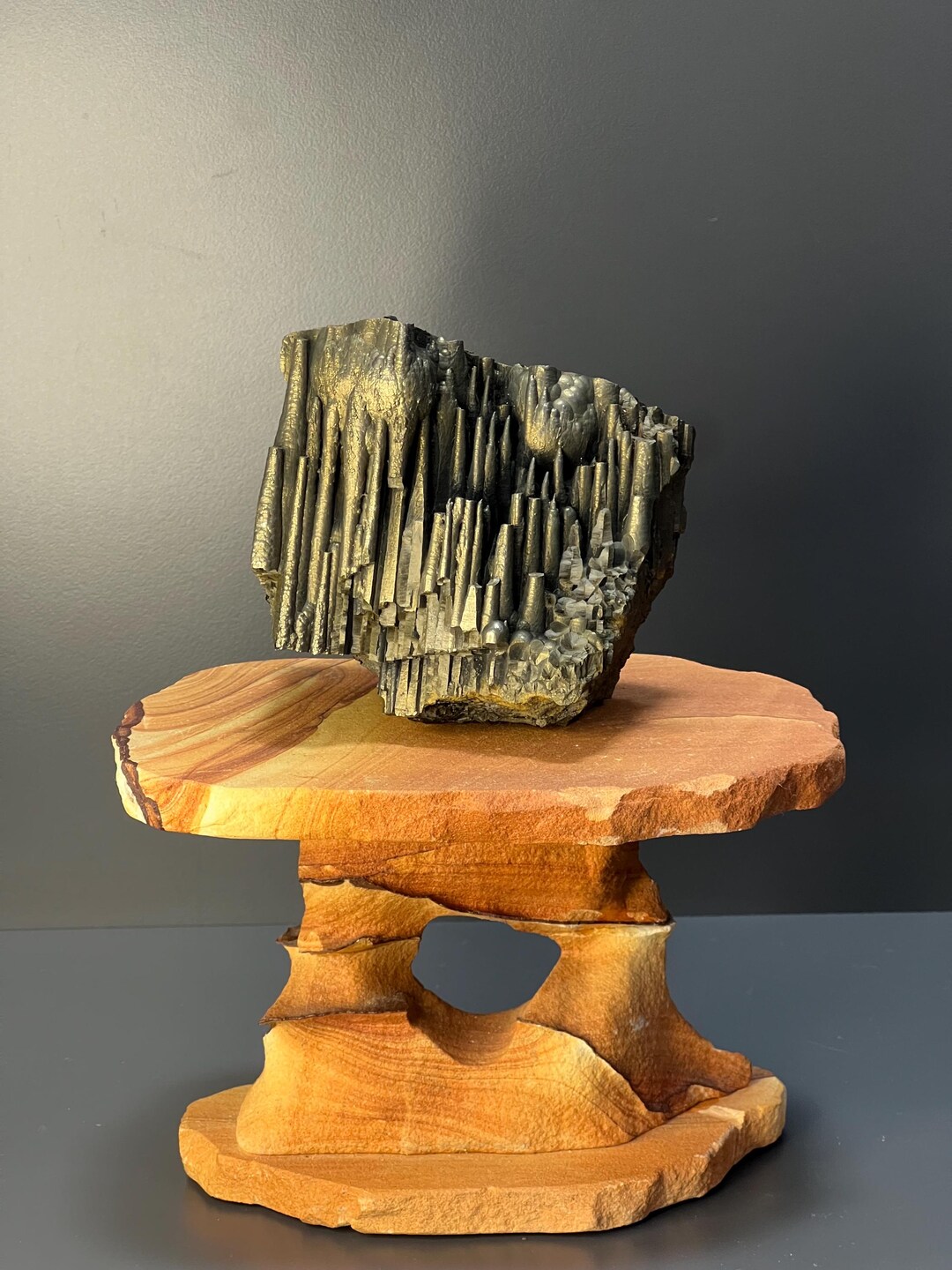 Museum Quality!! Very Showy Golden Color Stalactite Goethite, for ...