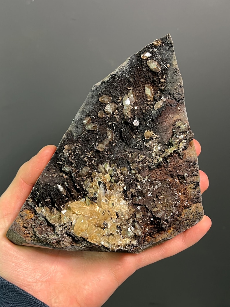 Museum Quality, Unique Specimen, Crystal Barite and Limonite With ...
