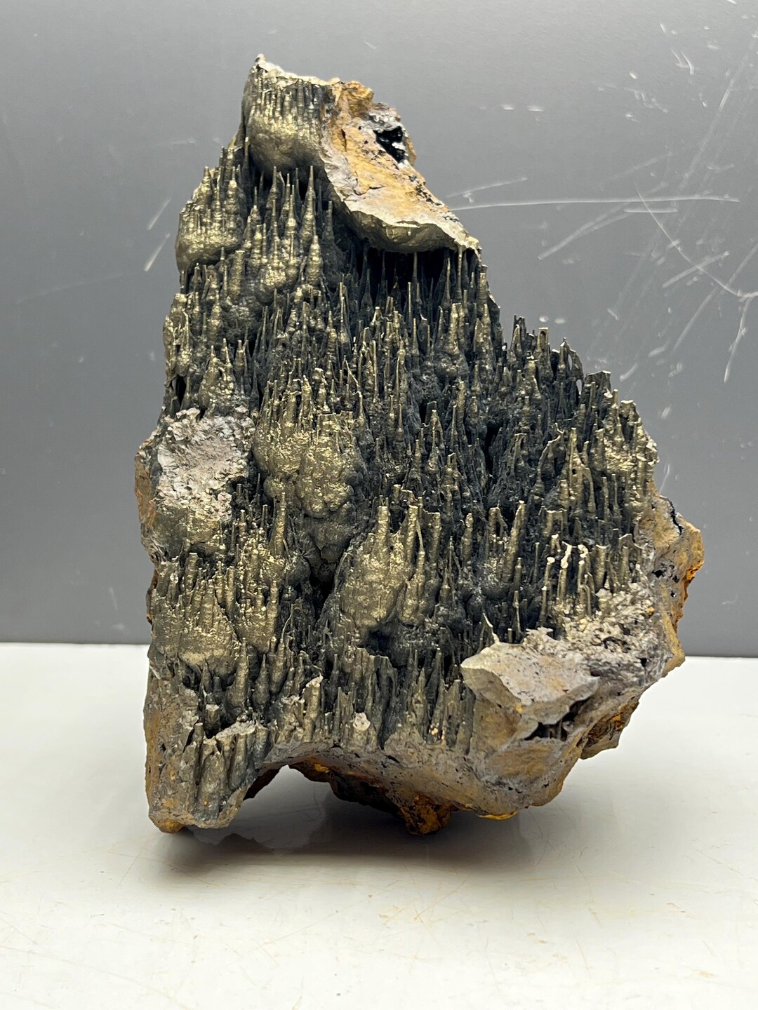 Museum Quality, Extra Large Very Showy Golden Color Stalactite Goethite ...