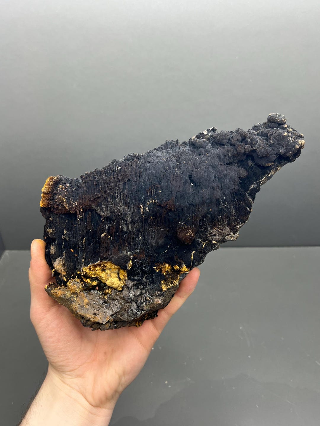 Very Showy, Limonite and Specularite on Stalactite Goethite, From ...