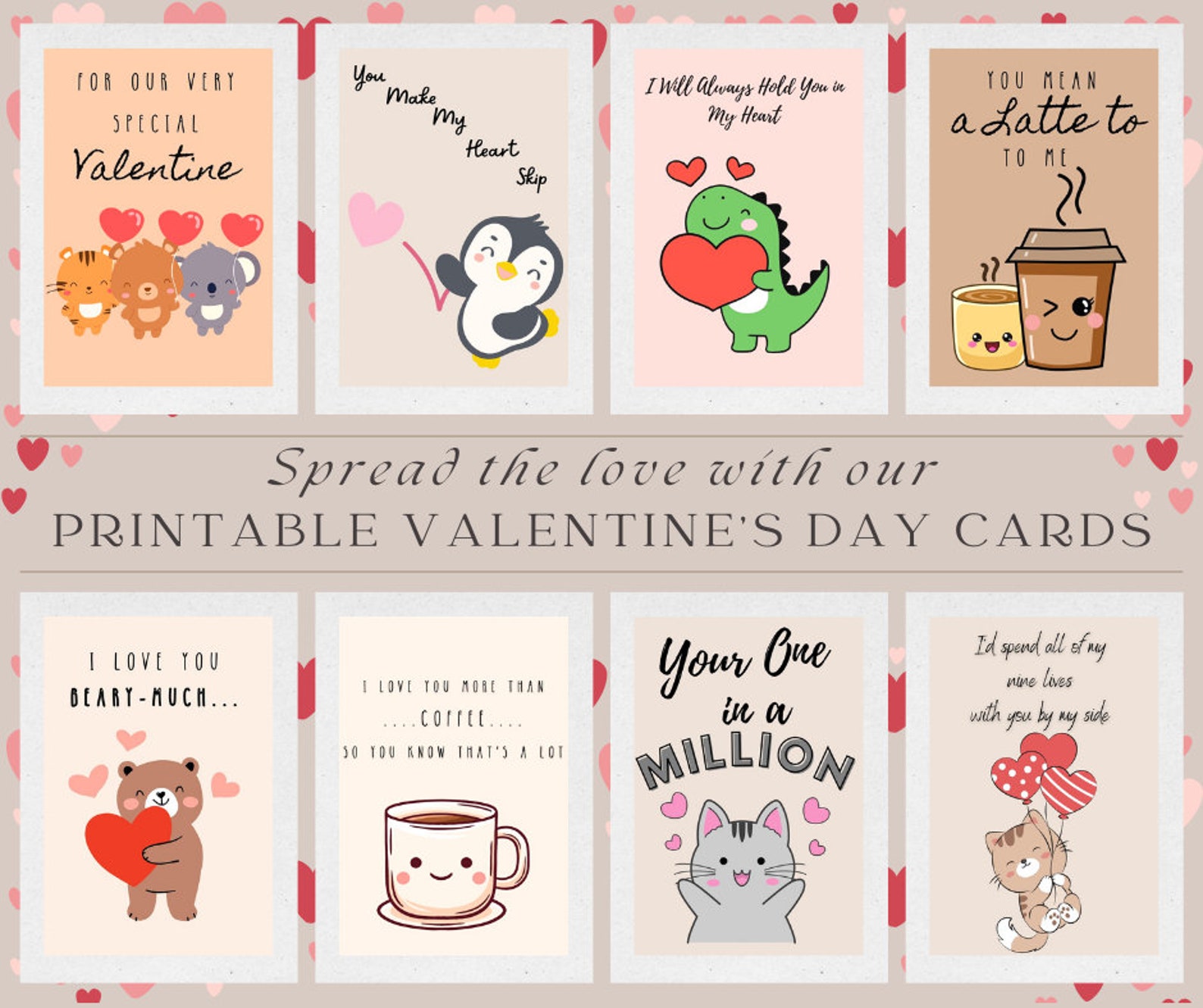Printable Valentine's Day Cards Funny and Cute Valentines Cards - Etsy