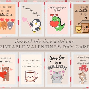 Printable Valentine's Day Cards Funny and Cute Valentines Cards - Etsy
