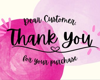 Thank You Sticker, Thank You for Your Purchase, Thank You for ...