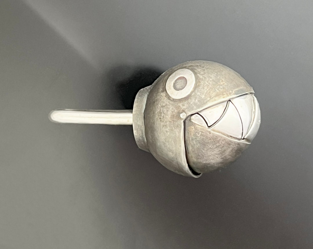 Sterling Silver Chain Chomp Lock - Etsy