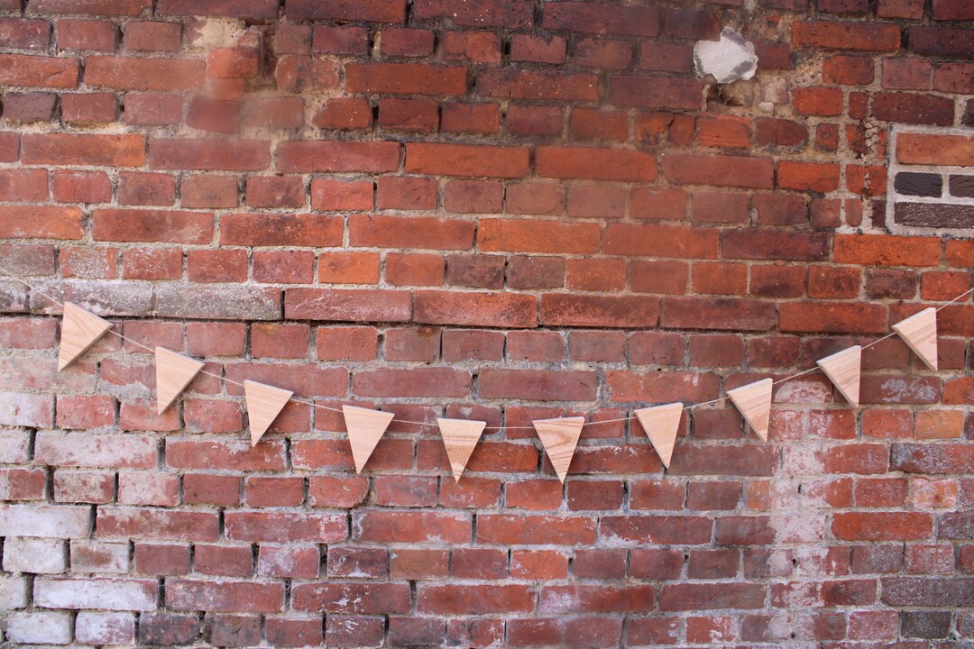 Rustic Pennant Chain Made of Untreated Wood, Approx. 26 Mm Thick ...
