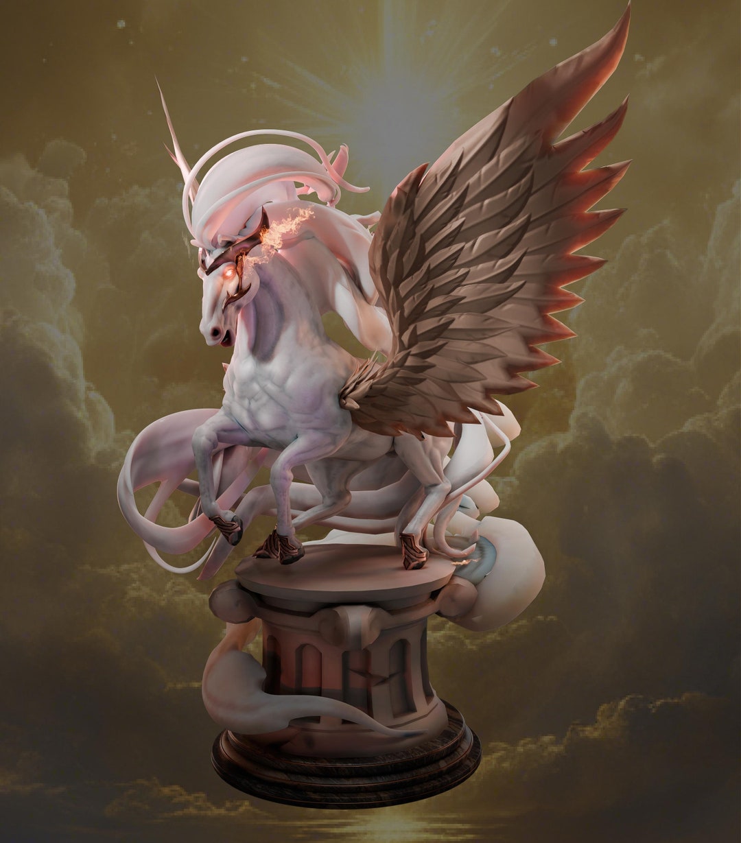 Flying Horse Valkyrie Steed 3D Resin Print - Etsy