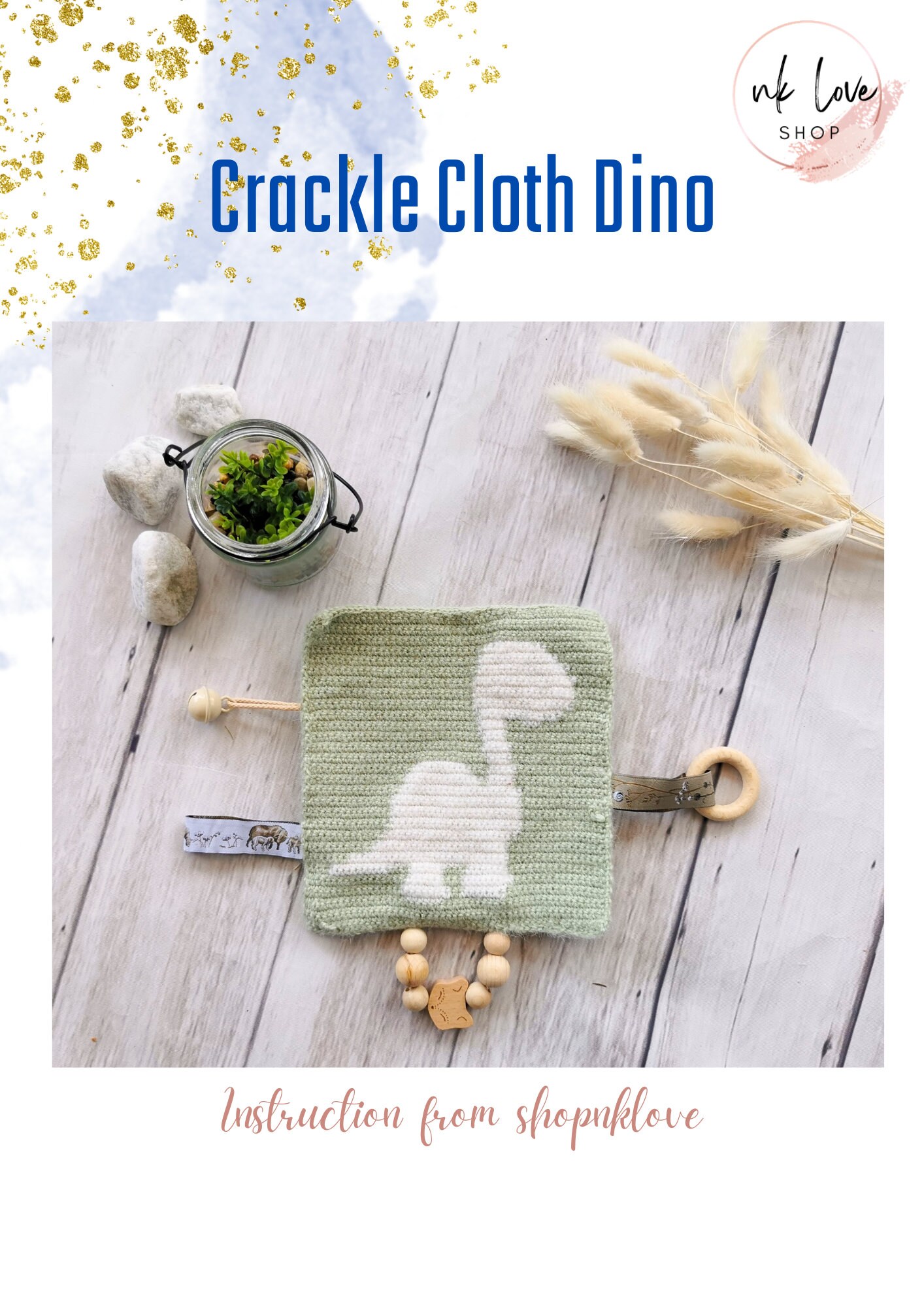 Crochet Pattern PDF Crackle Cloth Dino Kids Gift Baby Blanket - Etsy