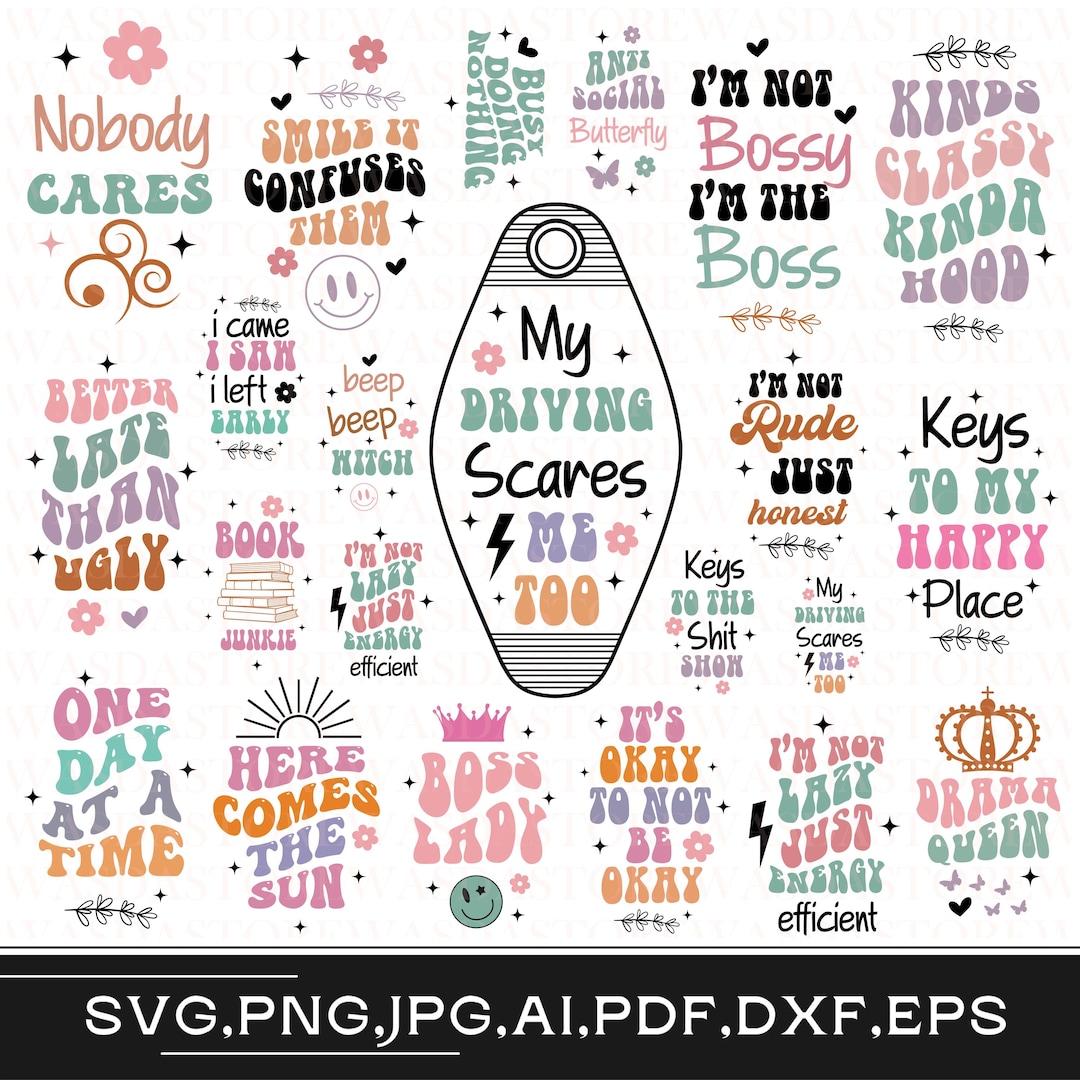 Motel Keychain Svg Bundle, Keychain Quotes Svg, Hotel Keychain Svg ...