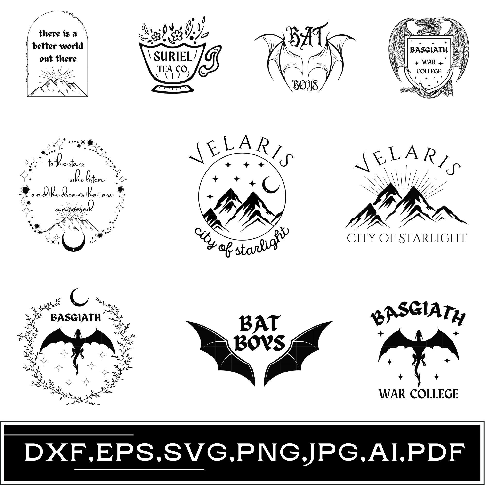 Acotar Velaris Svg Bundle, City of Starlights Png, Acotar Velaris ...