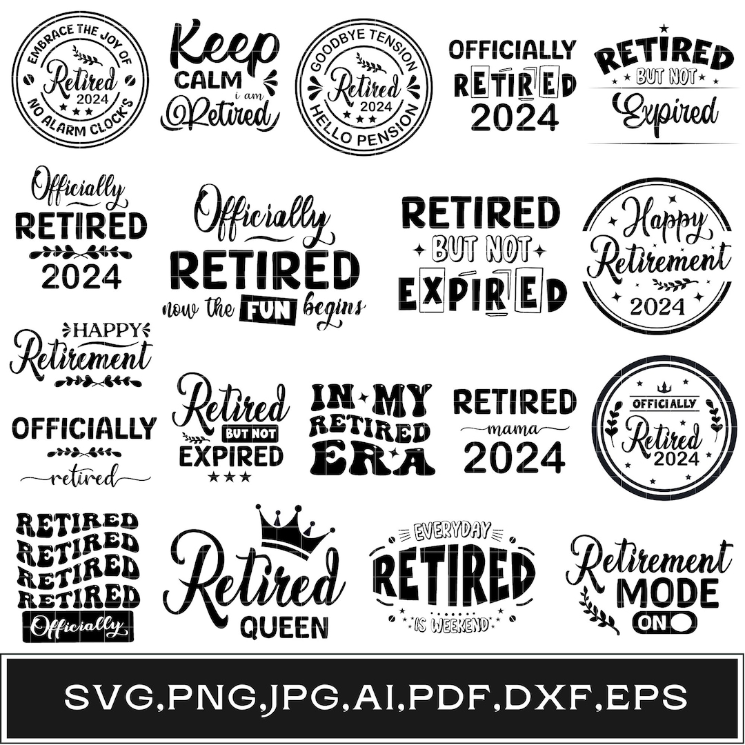 Officially Retired 2024 Sign Svg, Happy Retirement Svg, Retired but Not ...