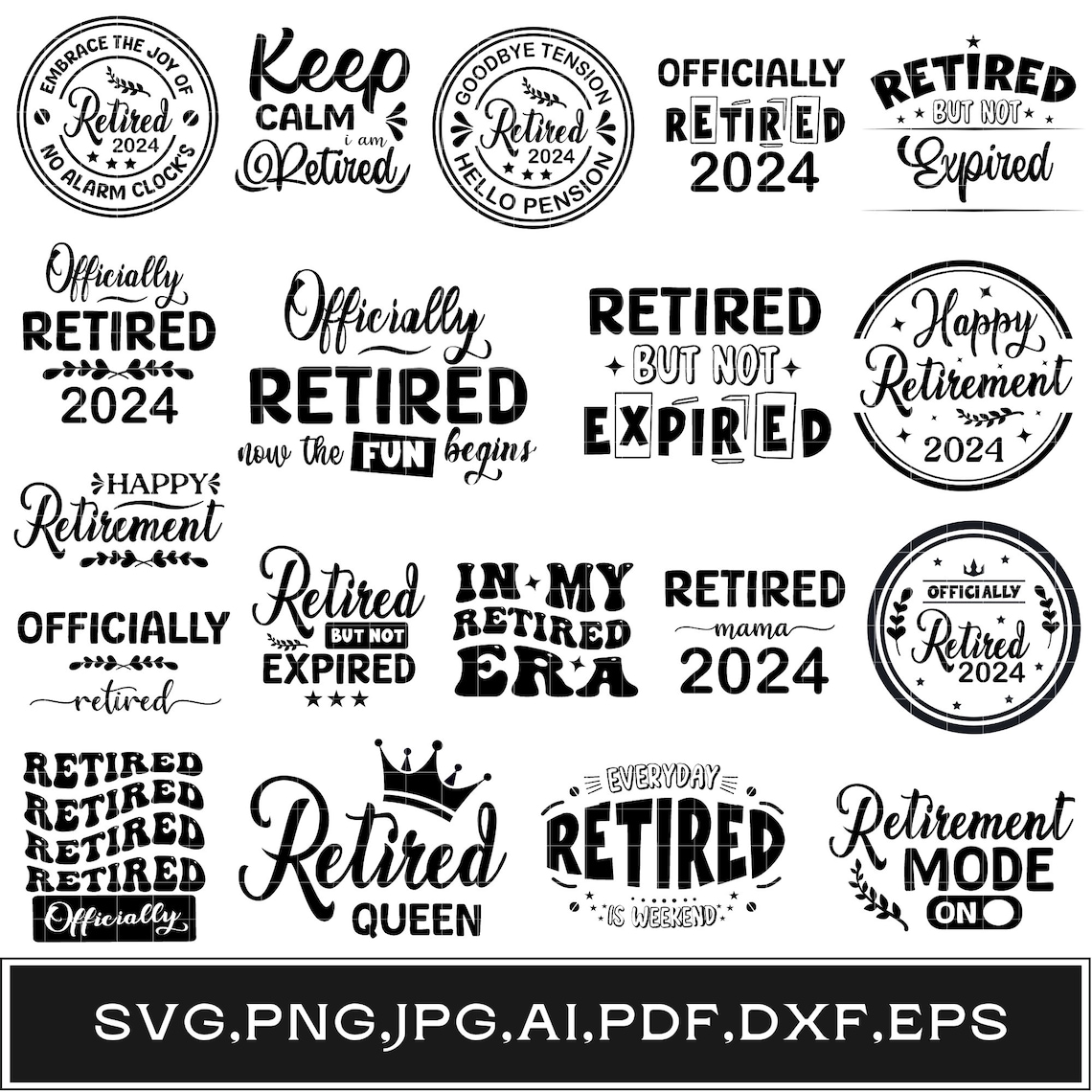 Officially Retired 2024 Sign Svg, Happy Retirement Svg, Retired but Not ...