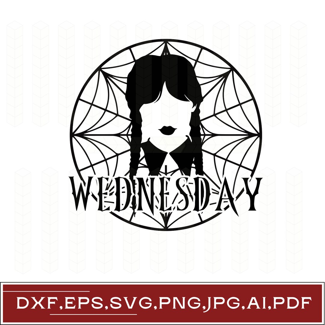 Wednesday Addams Svg, Wednesday Silhouette, Wednesday Shirt, Wednesday ...