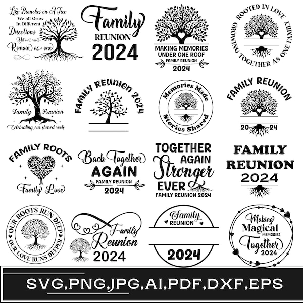 Family Reunion Svg - Etsy