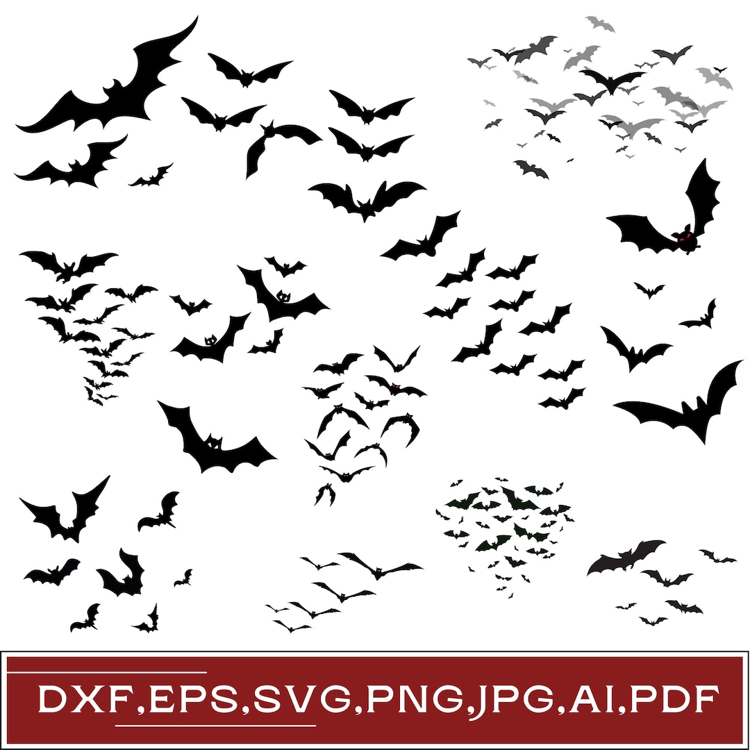 Halloween Flying Bat Svg, Halloween Bats Svg Bundle, Flying Bats Png ...