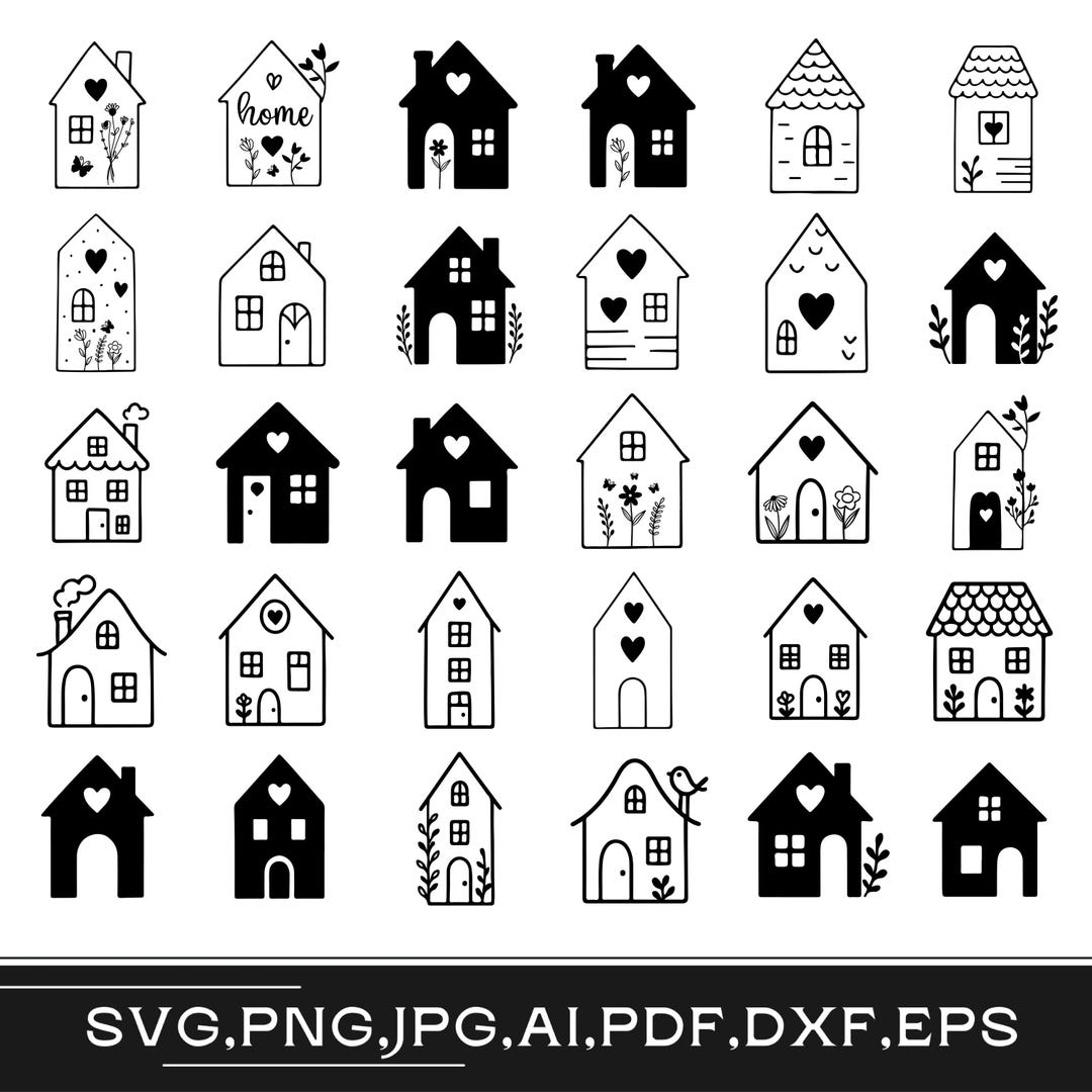 Floral Little House Svg, Home Sweet Home Svg, House Laser Svg, House ...