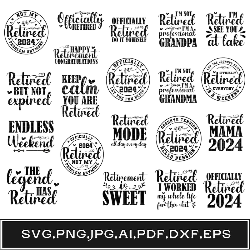 Retirement Svg - Etsy