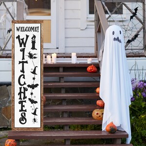 Halloween Porch Sign Svg Png Bundle, Halloween Welcome Sign Home Decor ...