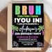 Bruh Birthday Invitation, Bruh Birthday Party Invite, Bruh Neon ...