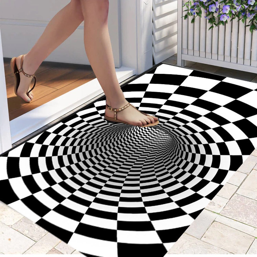 Vortex Mat,optical Illusion Rug,hole Rug,hallway Rug,vortex Illusion ...